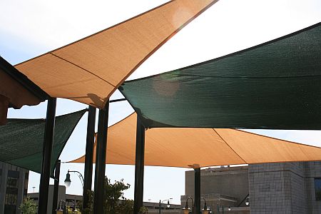 Gallery of Images of Shade Sail Projects for Design Layout Ideas
